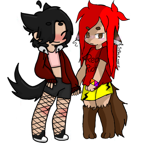 Holding hands Collab - ibisPaint