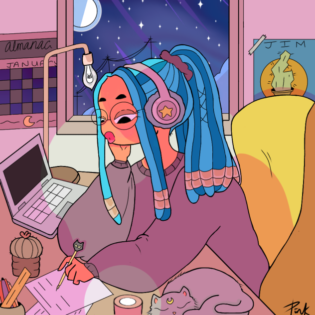 Lofi study girl - ibisPaint