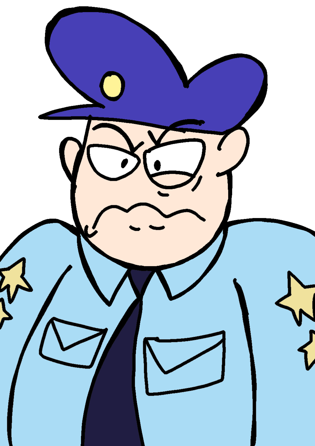Grumpy Fat Cop - ibisPaint
