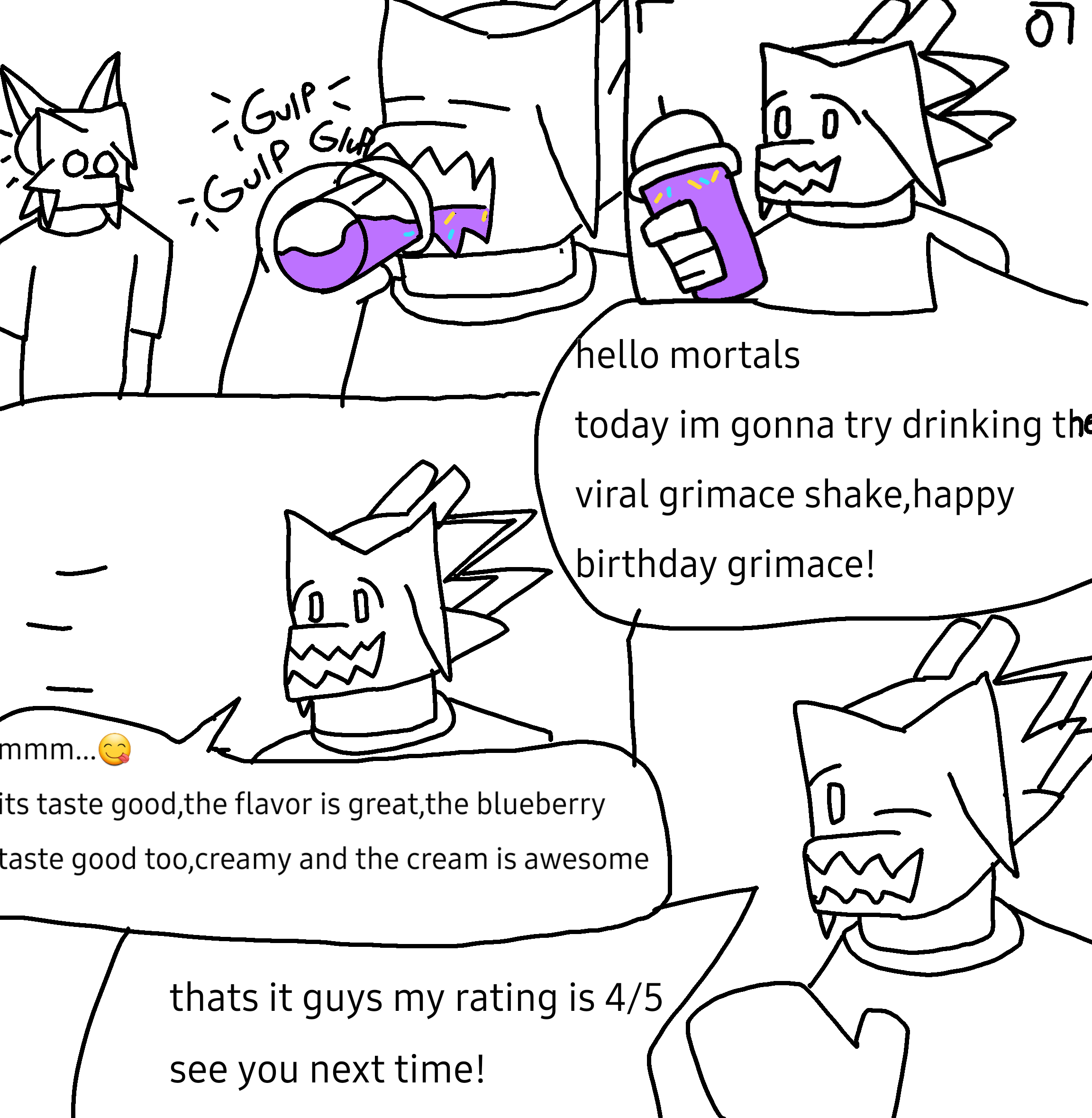 grimace shake but nothing happen - ibisPaint