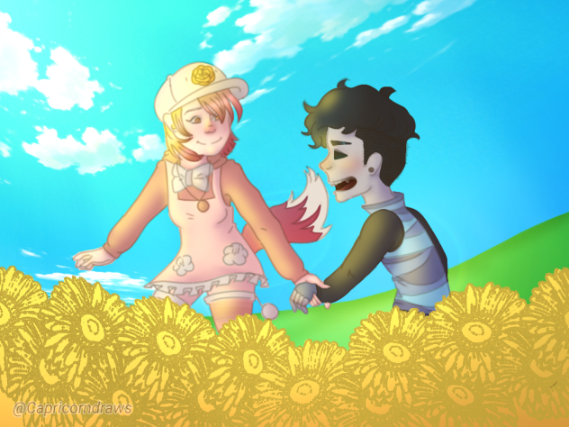Sunflower Scene - ibisPaint