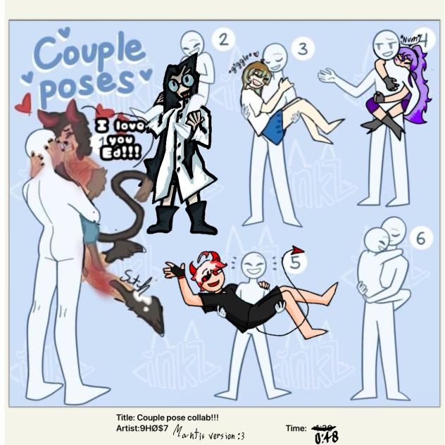 Couple pose collab!!! - ibisPaint