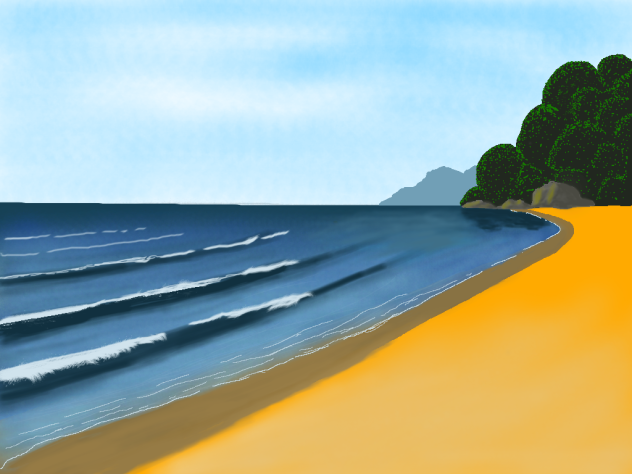 Beach waves - ibisPaint
