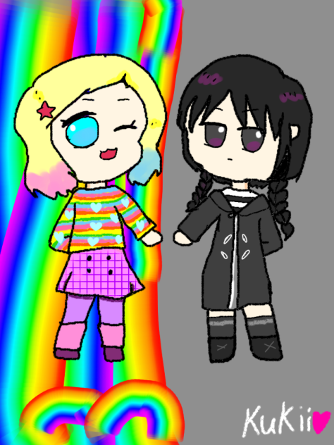 Wednesday and Enid - ibisPaint