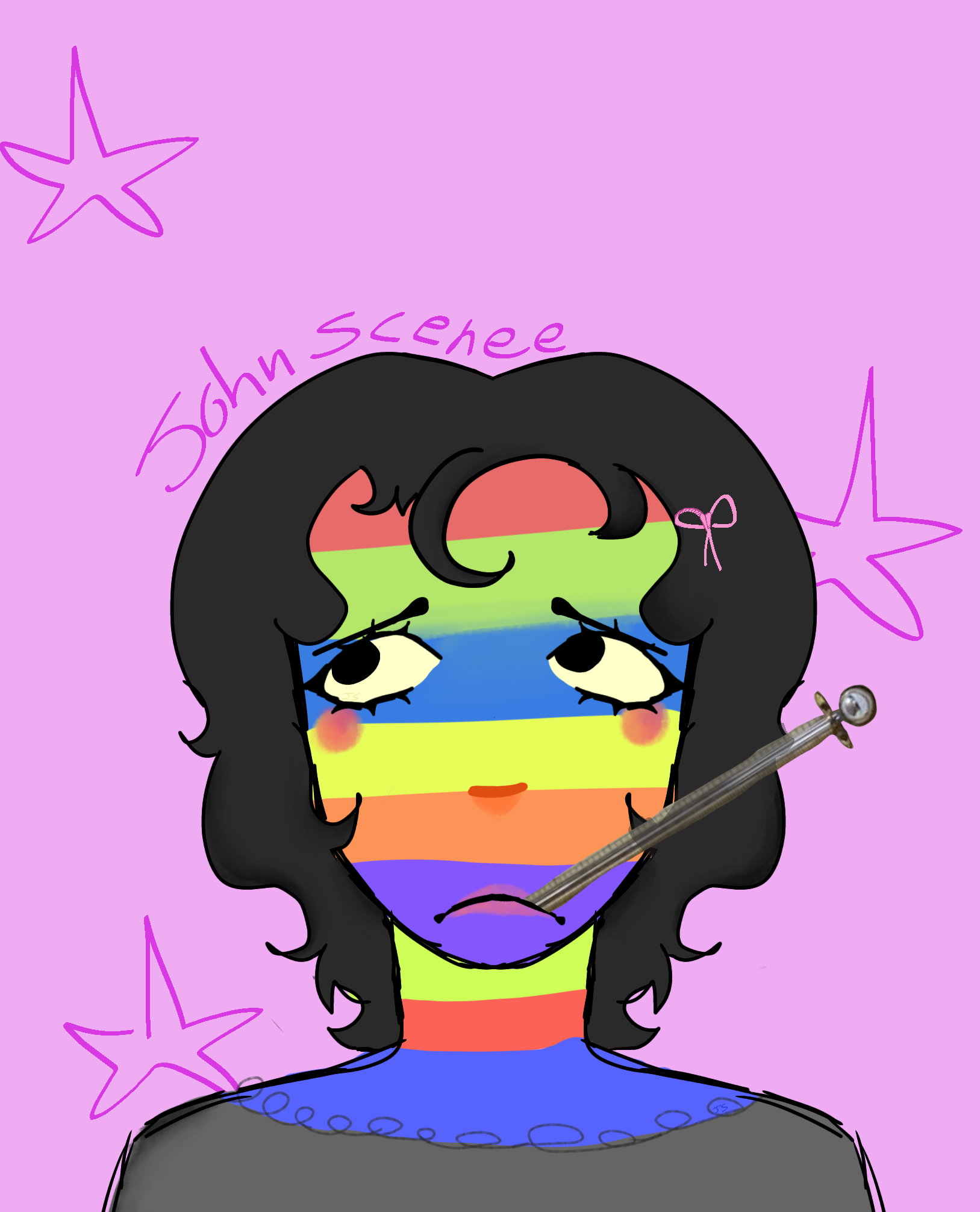 a bad case of stripes gworl - ibisPaint