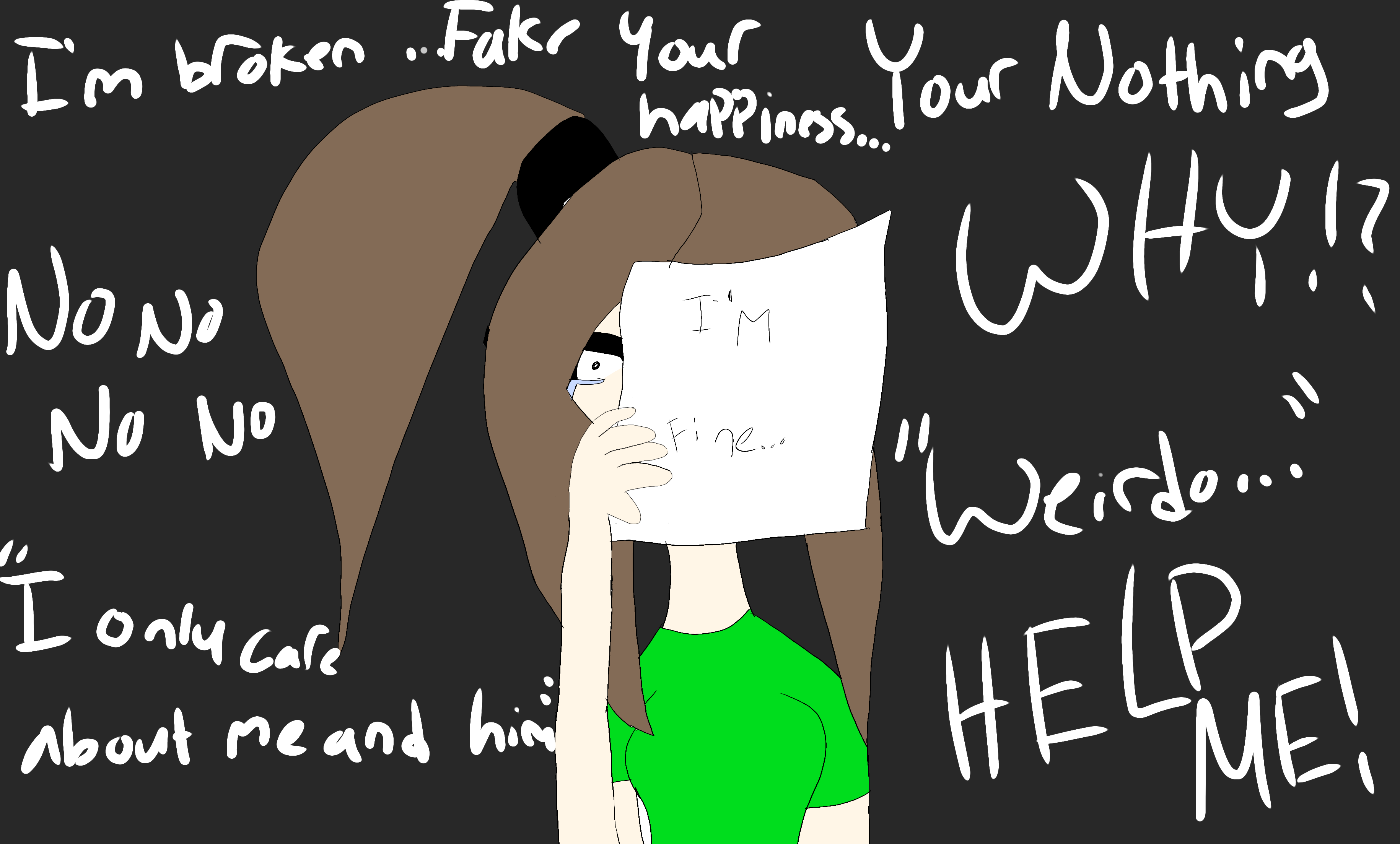 Fake your happiness... - ibisPaint