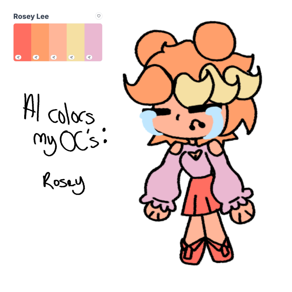 AI Colors My OCs - Rosey - ibisPaint