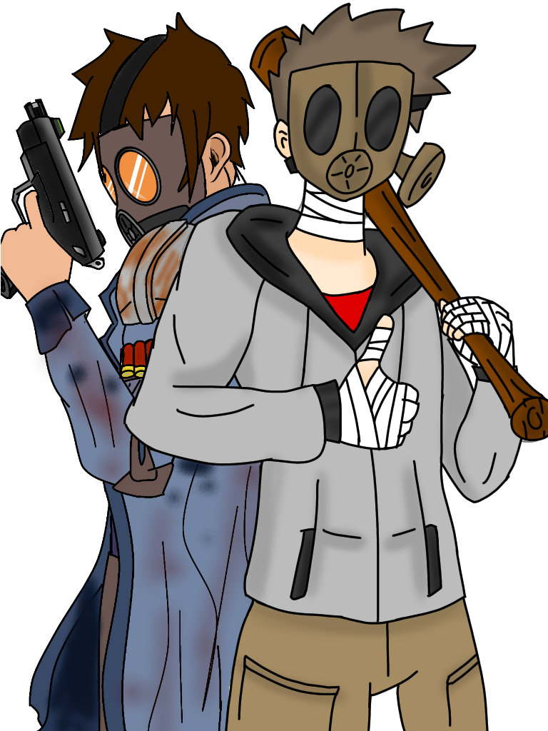 Saevus and Mugsi (Gas Mask Collab) - ibisPaint
