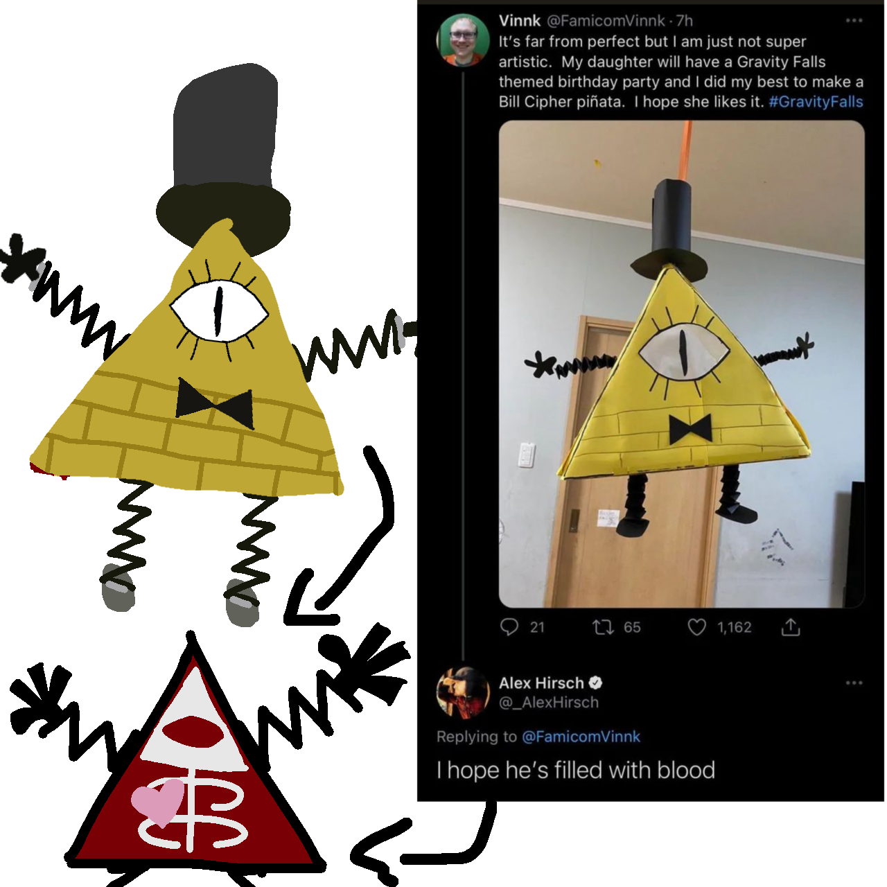 BILL CIPHER PIÑATA - ibisPaint