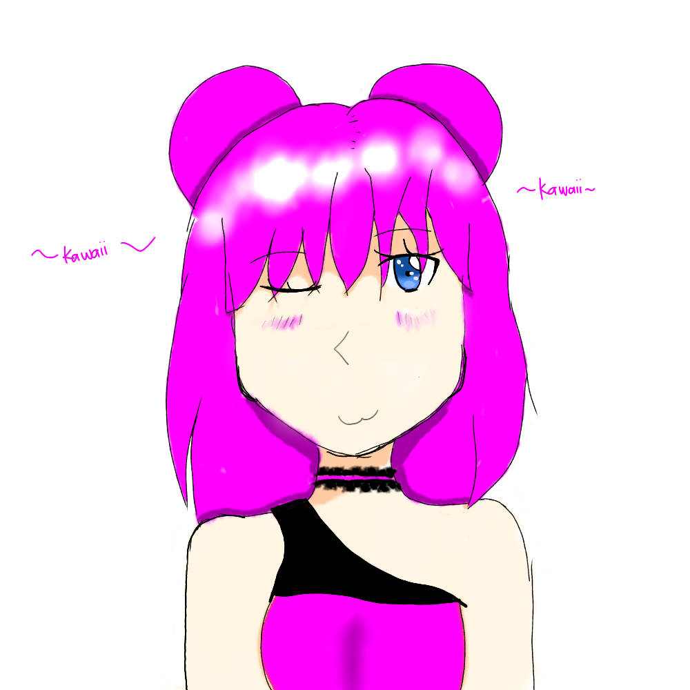 the pink girl - ibisPaint