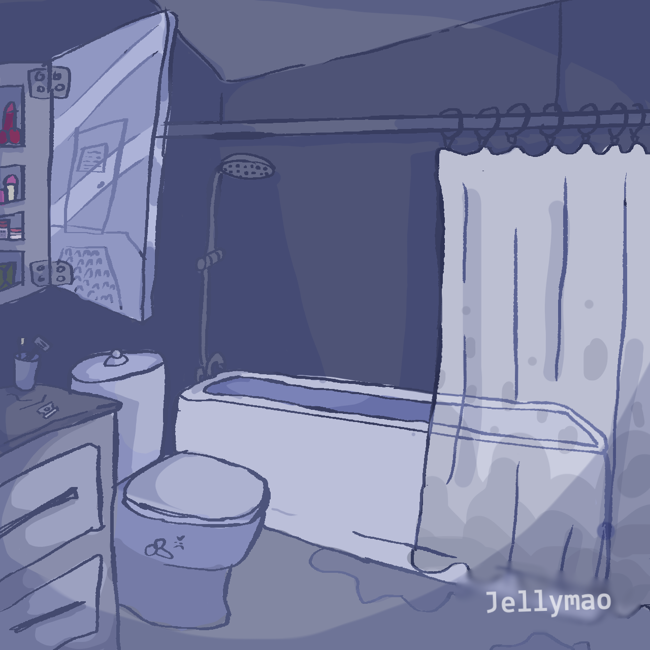 Background practice (bathroom) - ibisPaint