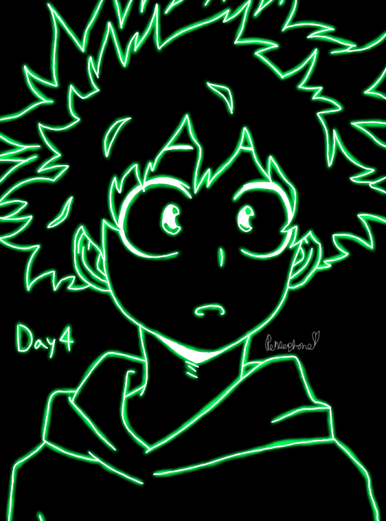 Neon Deku Day 4 - ibisPaint