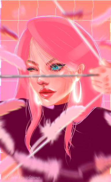 pink haired - ibisPaint