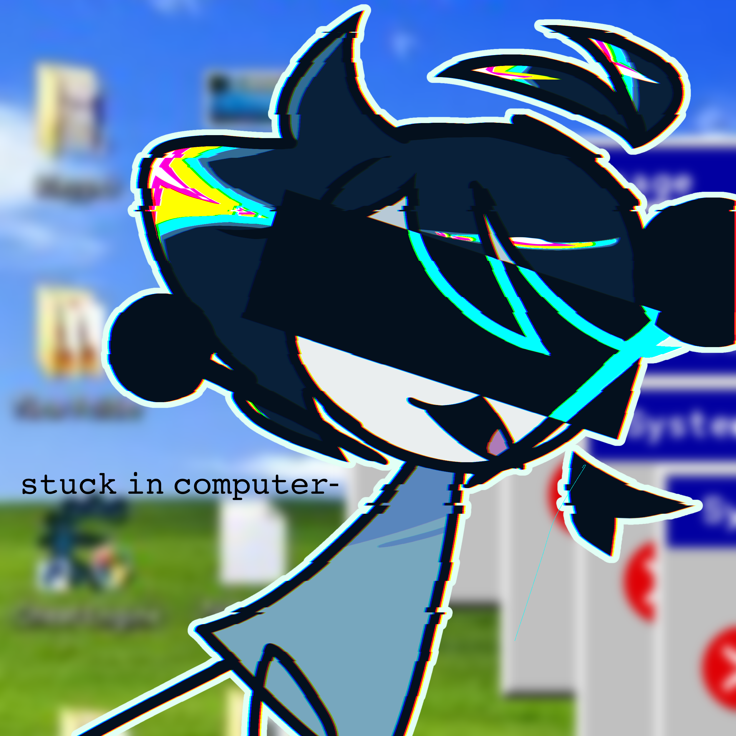 stuck in the computer lol - ibisPaint