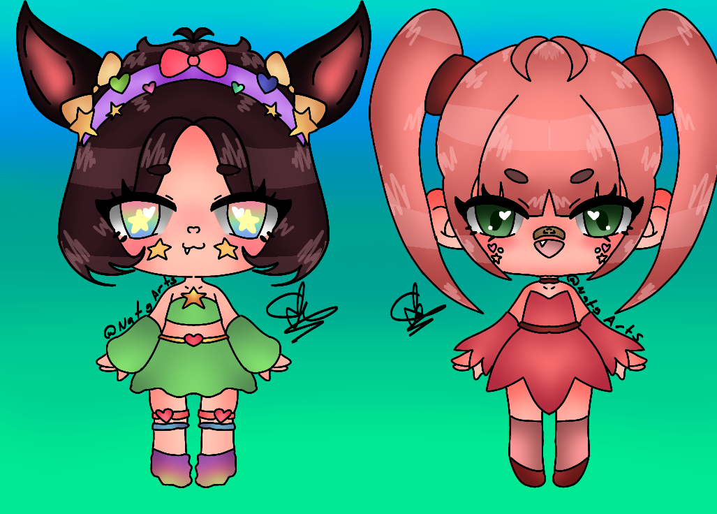 Idols chibis 💚🩷 - ibisPaint