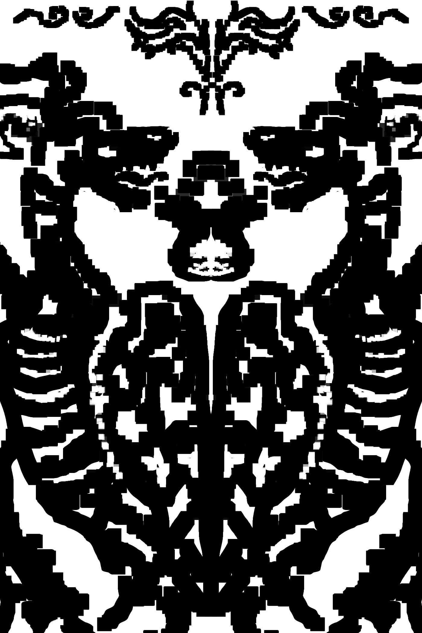 Medieval dragon pixel pattern - ibisPaint