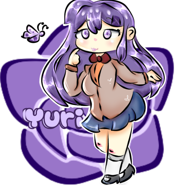 YURI 8D Doki doki literature club - ibisPaint