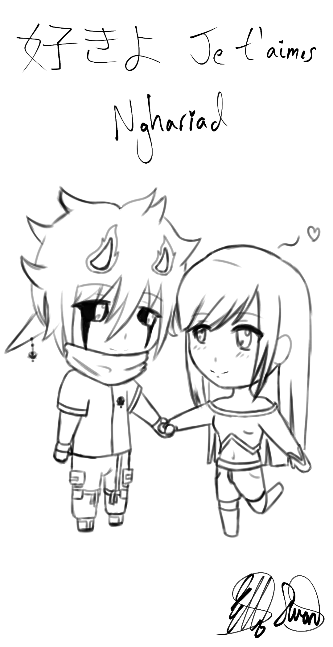 Cute Chibi Affection - ibisPaint