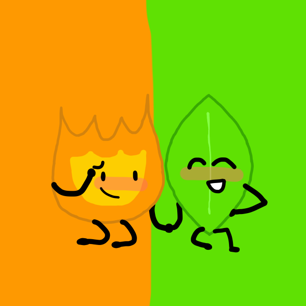 Firey x Leafy - ibisPaint