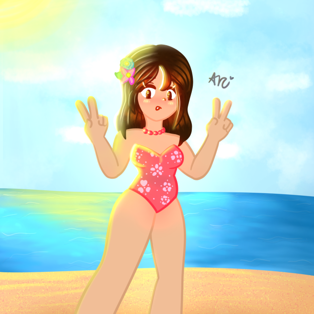 ⛱️ beach day - ibisPaint