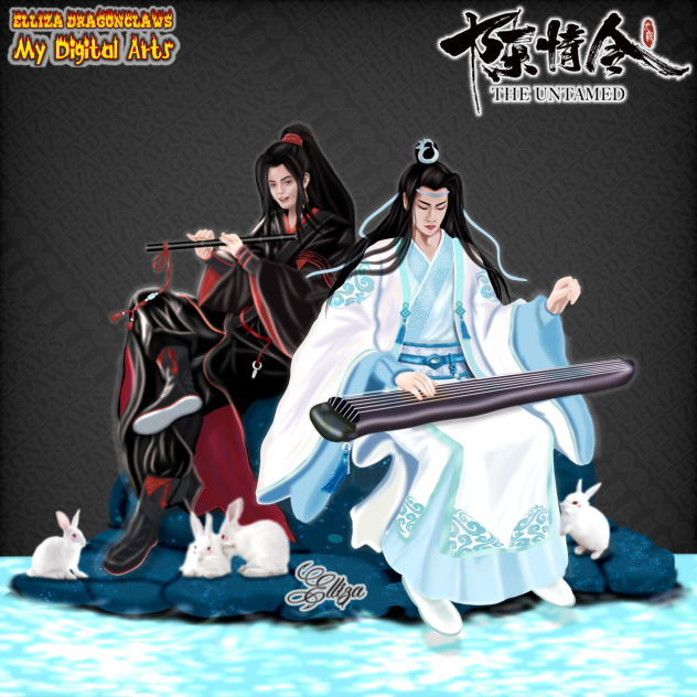 Lan Zhan Wei Ying with The Rabbits - ibisPaint