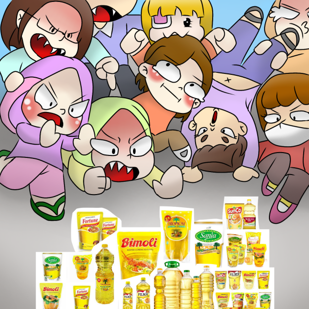 emak² rebut minyak - ibisPaint