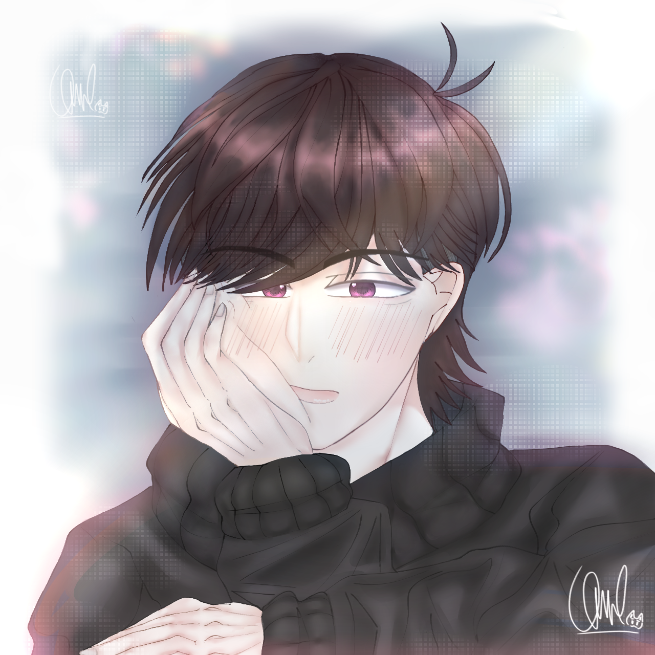 the boy looking at you - ibisPaint