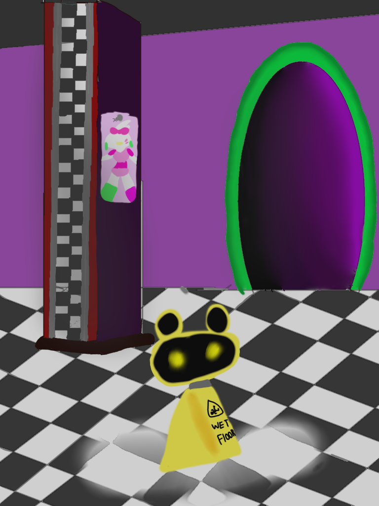 CAUTION, there's a wet floor. - ibisPaint