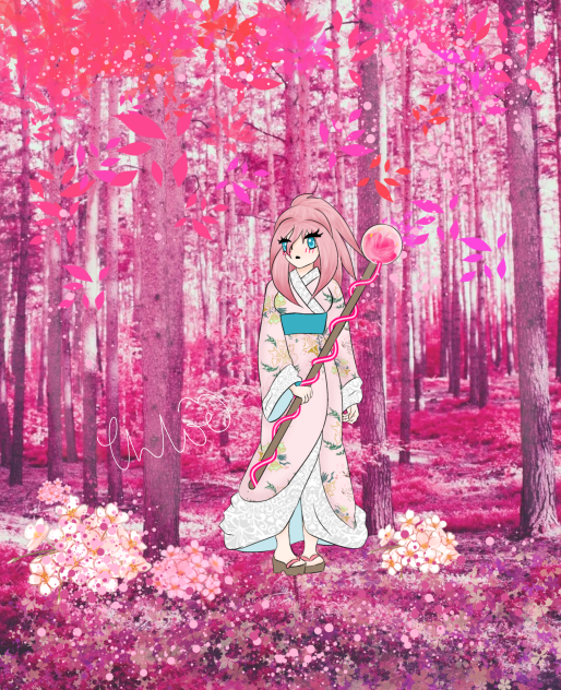 Goddess of pink forests - ibisPaint