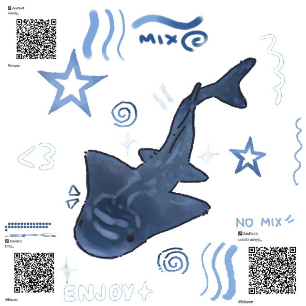 Isn’t this shark CUTEEE - ibisPaint