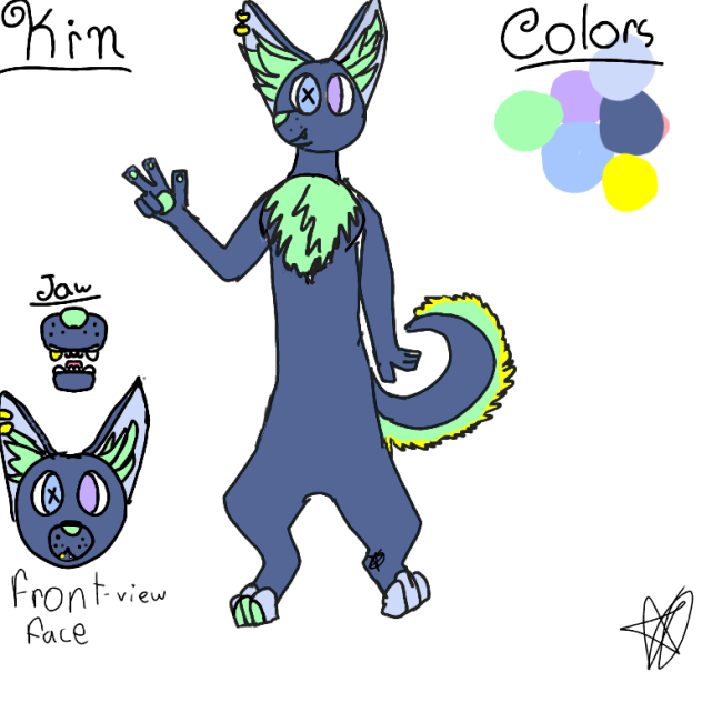 kin the tall eared wolf - ibisPaint