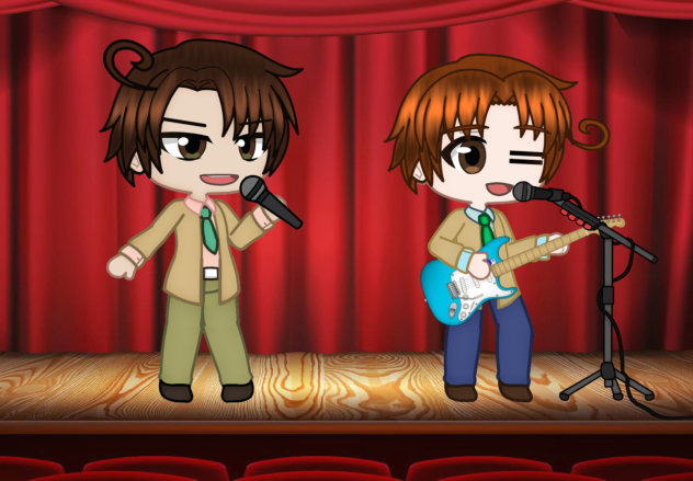Hetalia Romano and Italy singing - ibisPaint