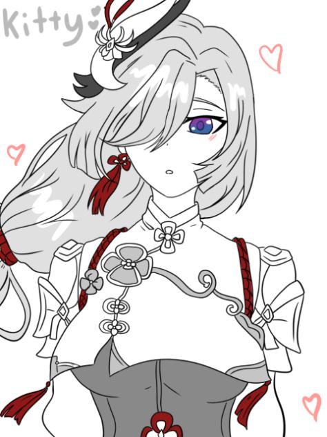 Shenhe Animation 🩵🦋🌸 - ibisPaint