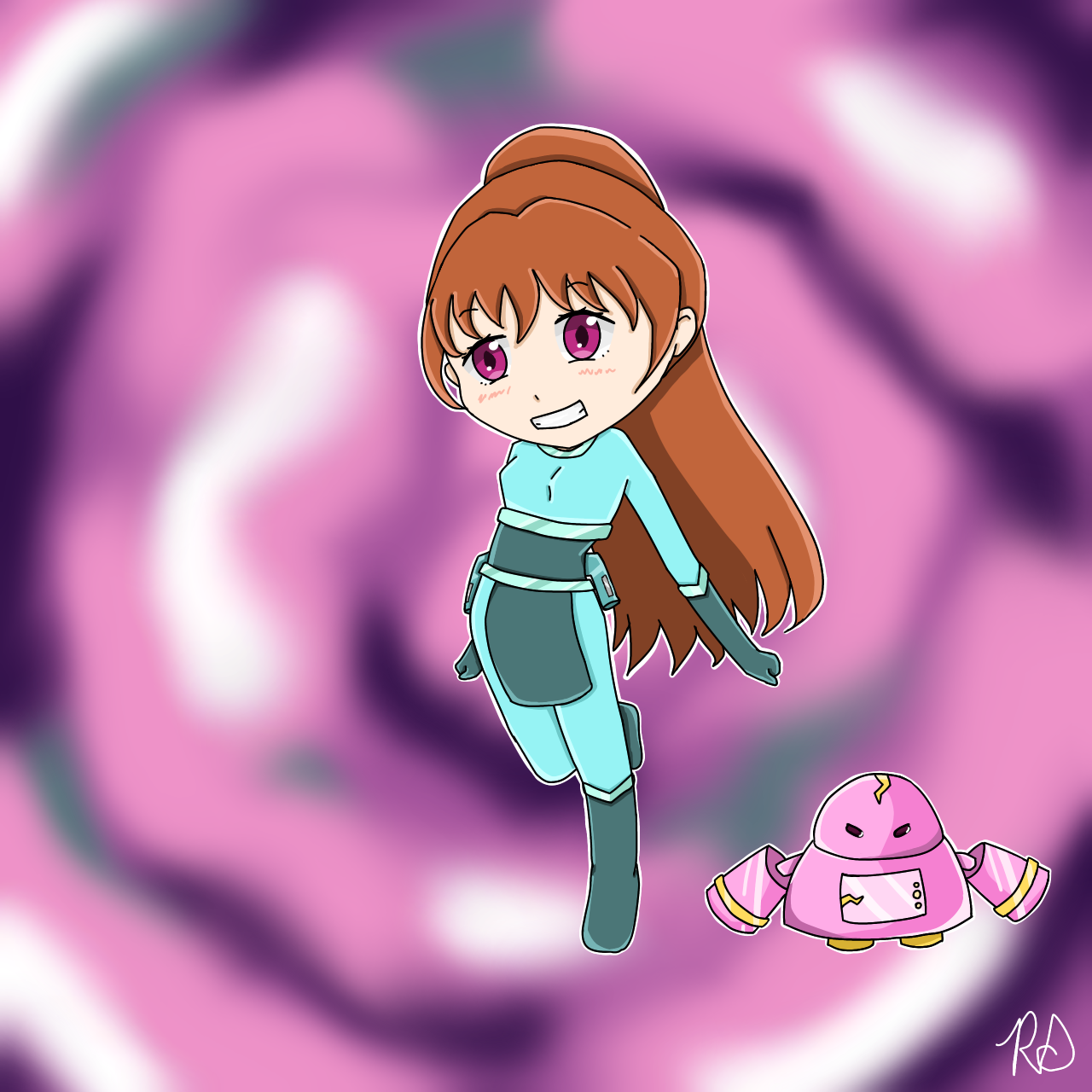 Chibi and robot - ibisPaint