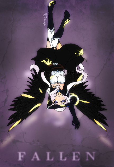 dramatic fallen angel art - ibisPaint