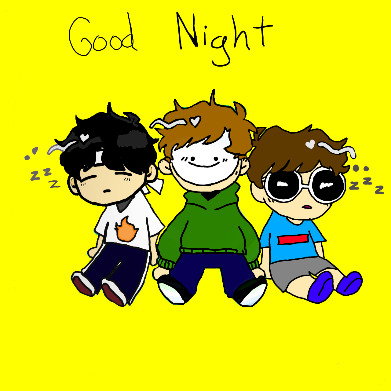 The dream team sleeps - ibisPaint