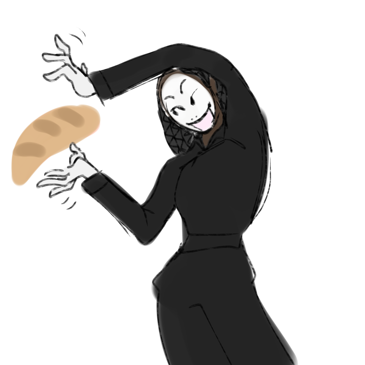 Mime girl likes bread - ibisPaint