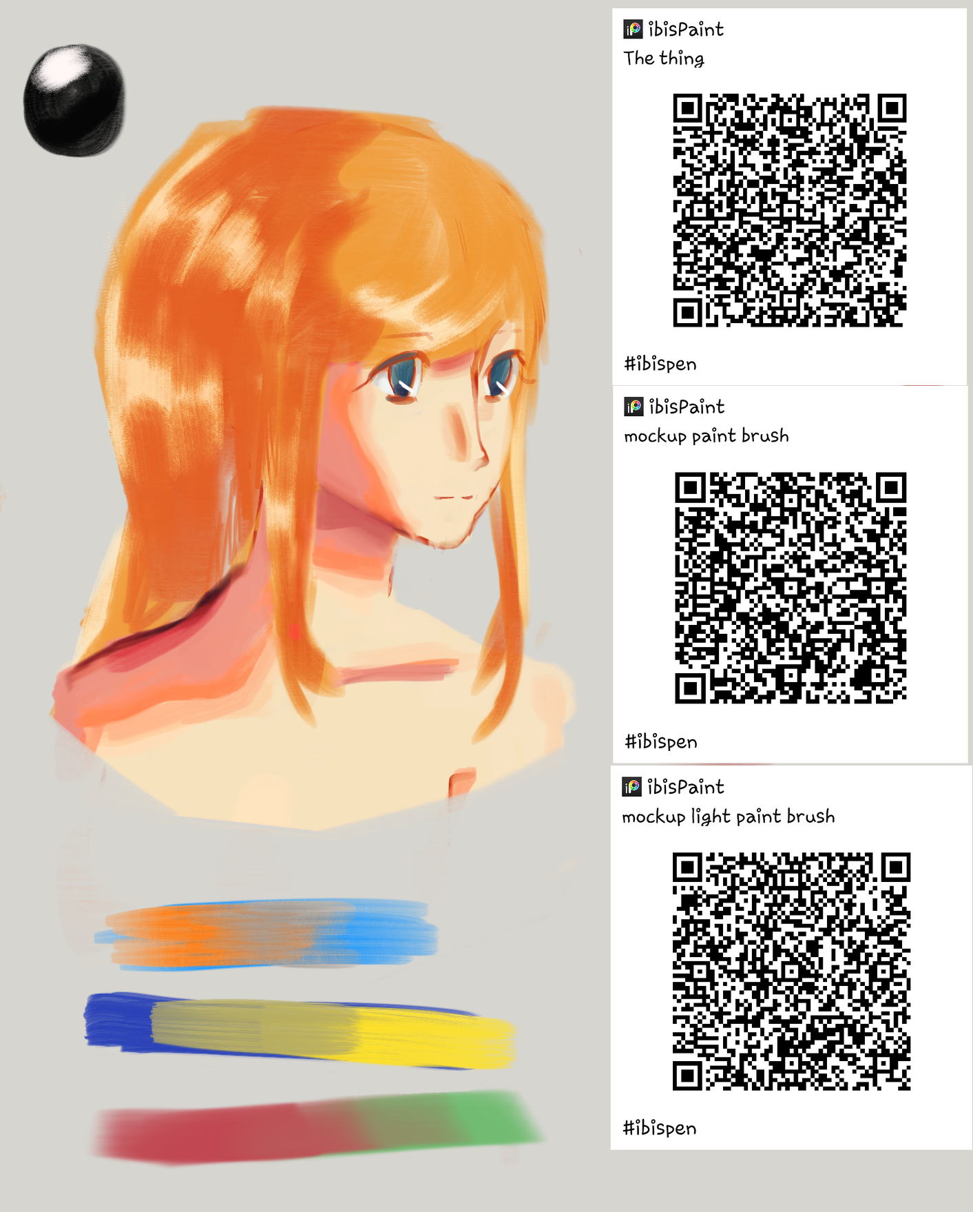 mockup paint brushes qr codes - ibisPaint