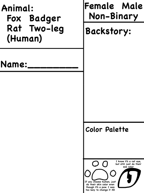 Other creatures Character Sheet - ibisPaint