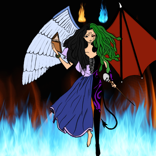 half-demon half-angel - ibisPaint