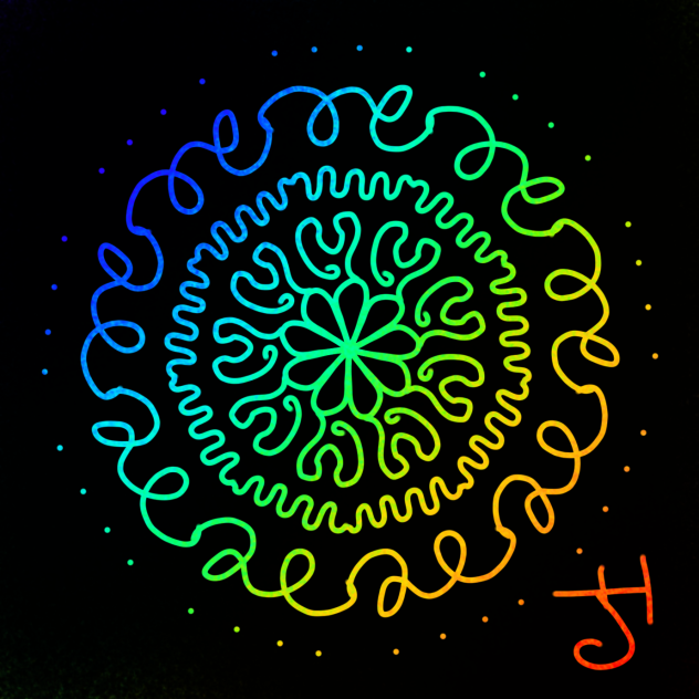 mandala rainbow - ibisPaint