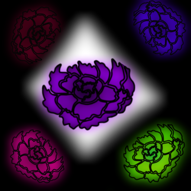 Neon flowers - ibisPaint