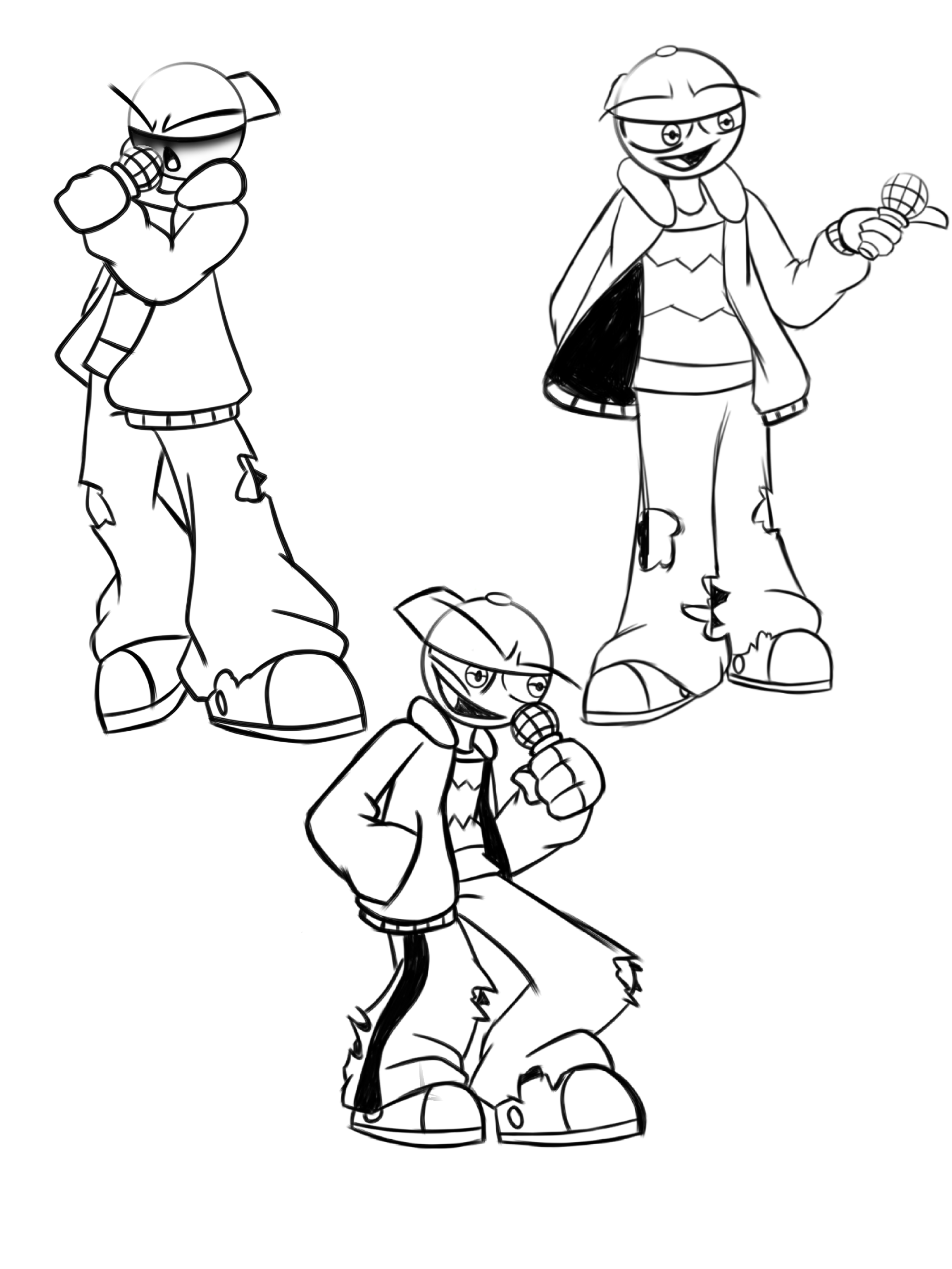 Three poses - ibisPaint