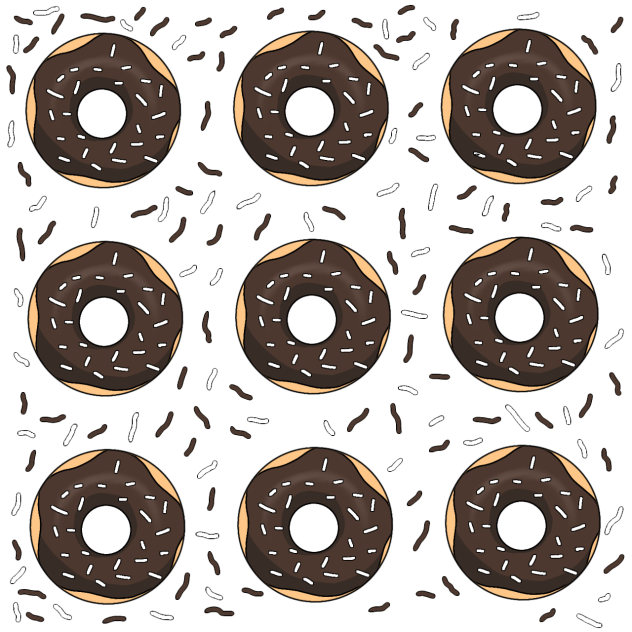 chocolate donut pattern - ibisPaint