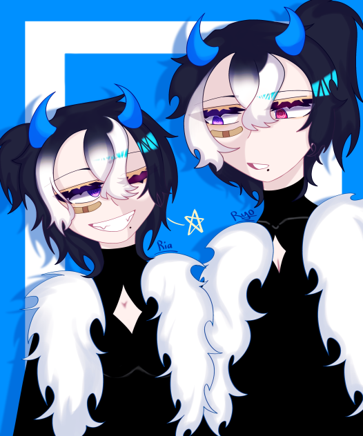 My Oc and his genderbend - ibisPaint