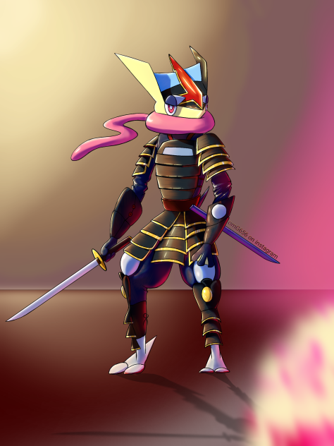 samurai Greninja(shogun) - ibisPaint