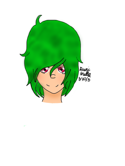 Green haired girl speed-paint - ibisPaint