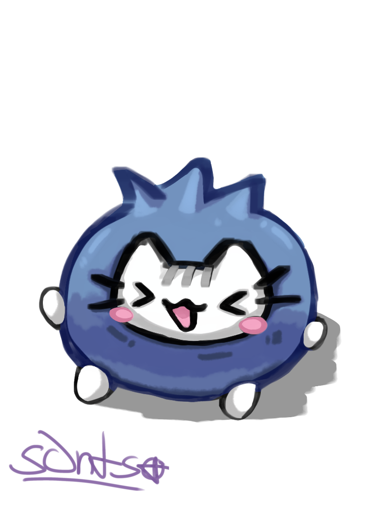 blueberry kitty!! - ibisPaint