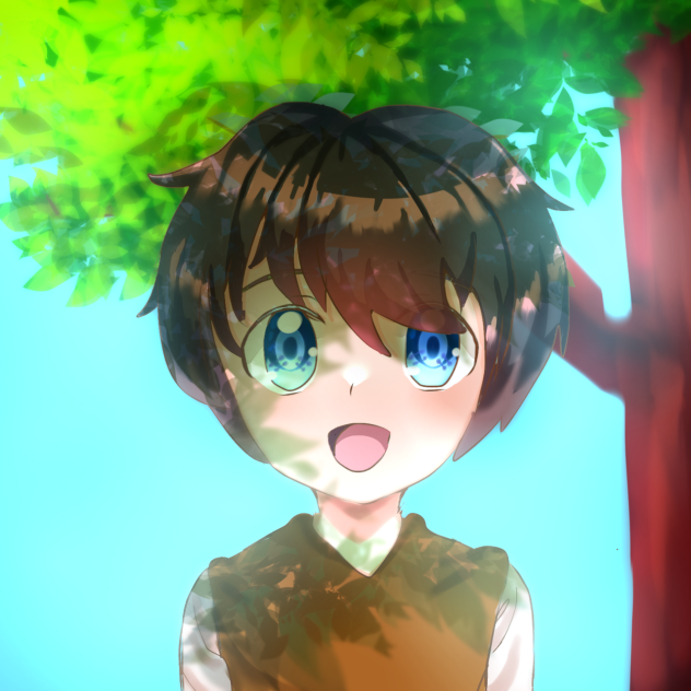 smile under the tree. - ibisPaint