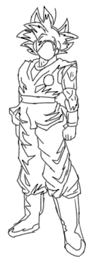 Drawing Goku from super dragon ball hero - ibisPaint